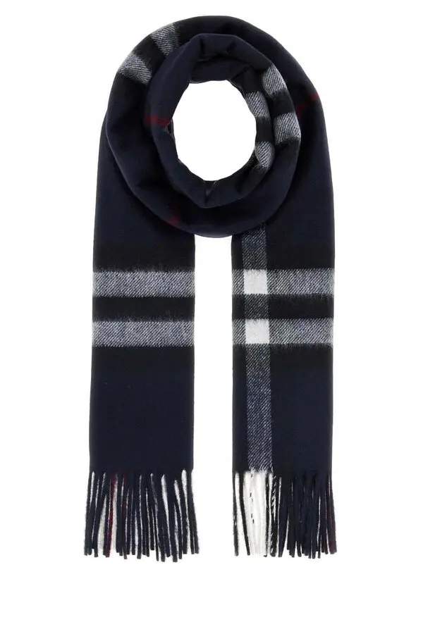 Burberry Embroidered Cashmere Scarf 168 Cm X 30 Cm - Checked