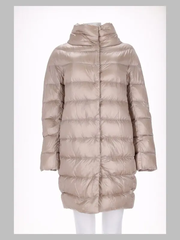 Herno Long Quilted Puffer Coat In Polyamide - Pink