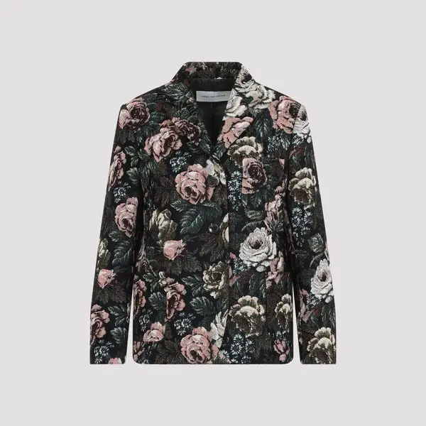 Dries Van Noten Breia Jacquard Jacket - Black