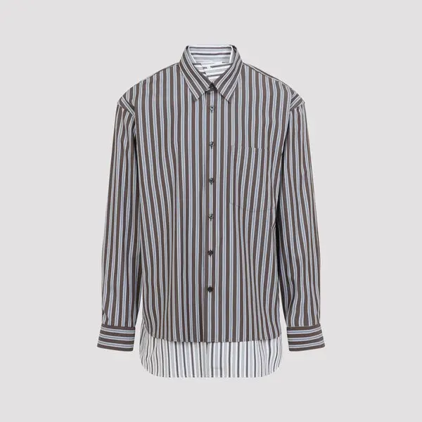 Dries Van Noten Camber Shirt In 100% Cotton - Brown