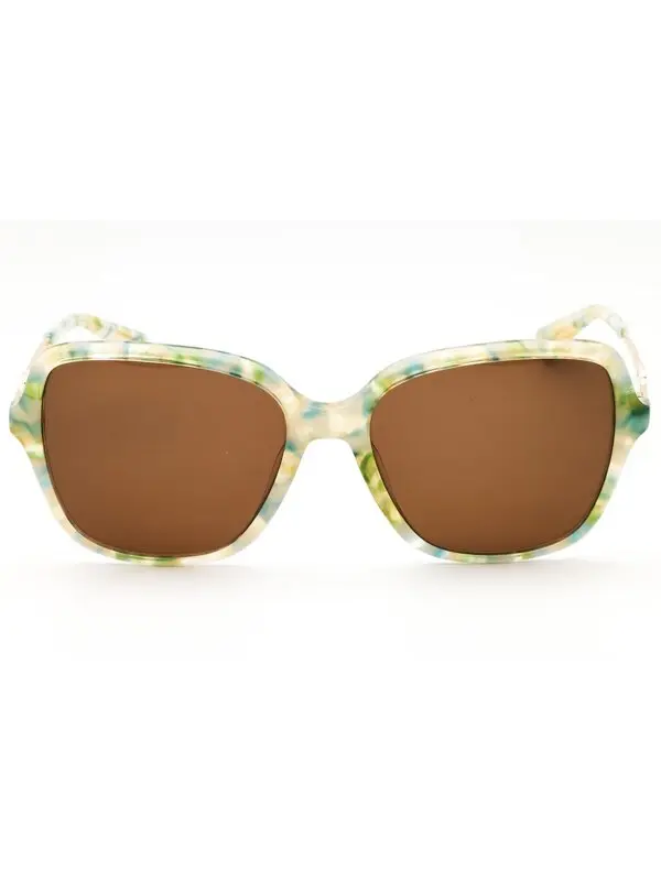 Anne Klein Rectangular Full Rim Acetate Sunglasses