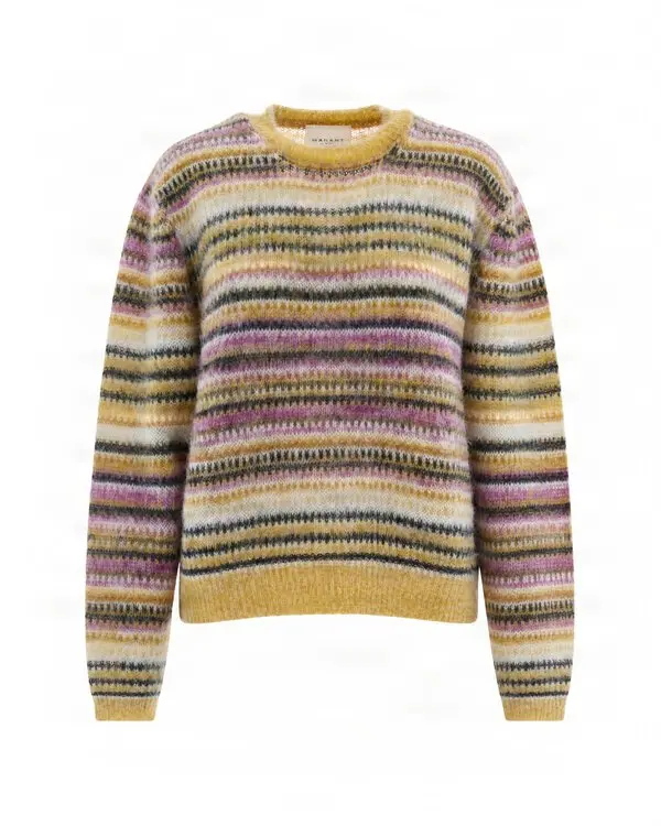 MARANT ETOILE Striped Crewneck Knit Sweater