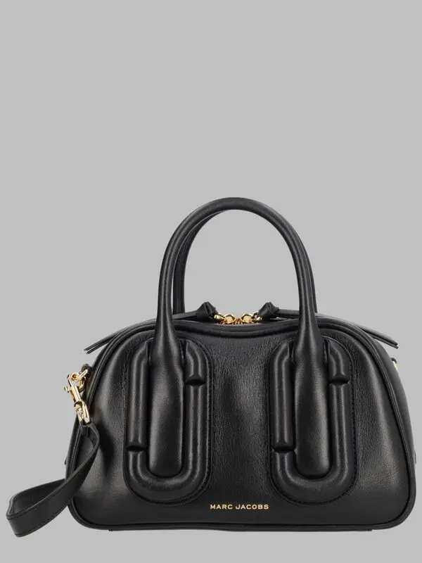 Marc Jacobs Leather Satchel With Embossed Logo