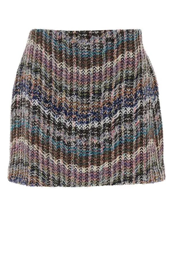 Missoni Embroidered Boucle Loop Mini Skirt - Printed