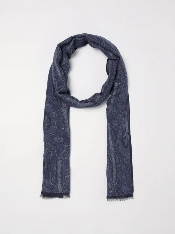 Etro Fringed Paisley Jacquard Cashmere Scarf