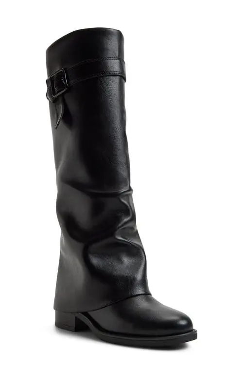 Aldo Eloewiel Faux Leather Knee High Boot - Black