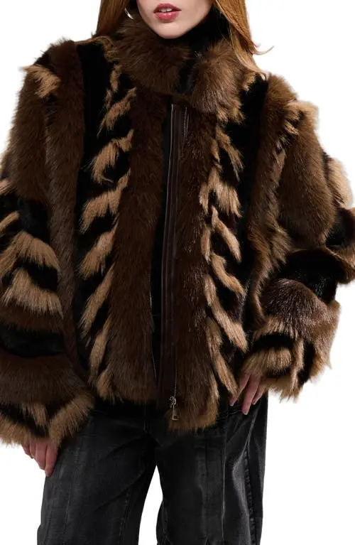 AZALEA WANG Inez Faux Fur Jacket