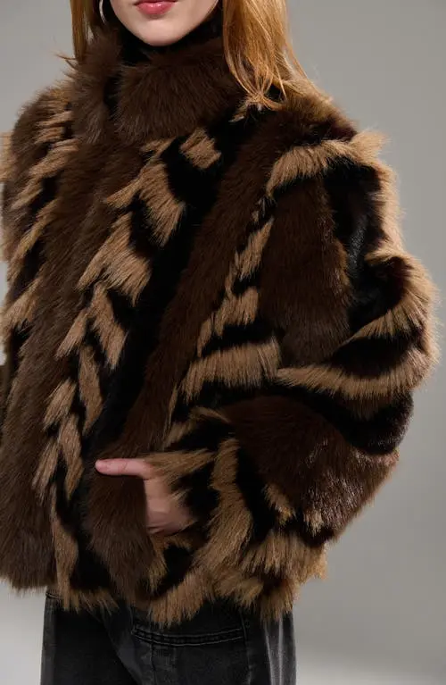 AZALEA WANG Inez Faux Fur Jacket