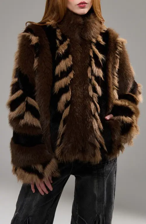 AZALEA WANG Inez Faux Fur Jacket