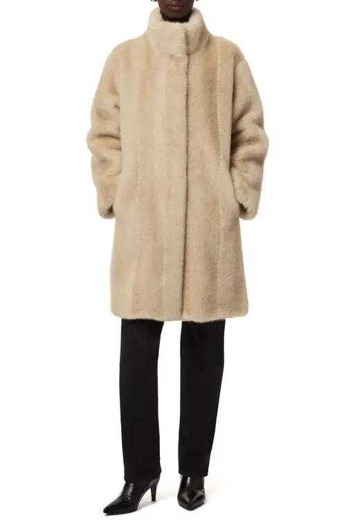 Apparis Blair Faux Fur Coat - Latte Multi