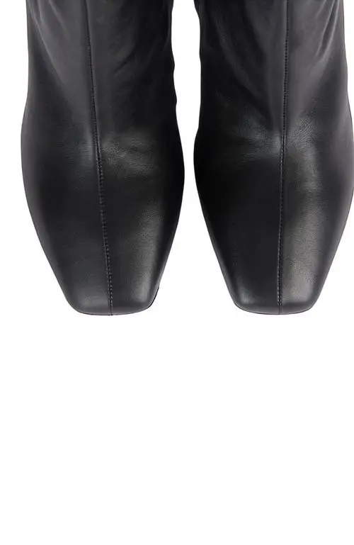 Balmain Wedge Smooth Leather Ankle Boots