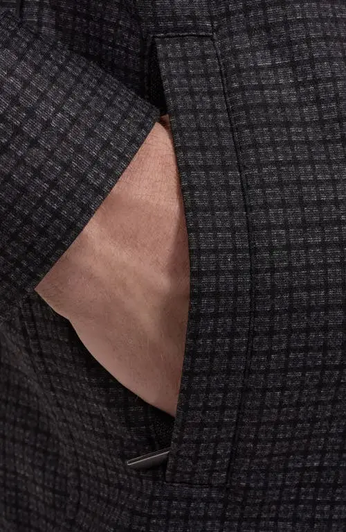 Bugatchi Long Sleeve Knit Button Up Shirt - Black