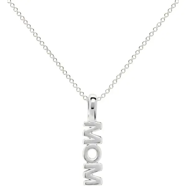 MADE BY MARY Mom Charm Necklace - Silver