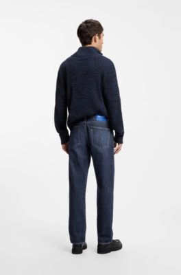 Hugo Regular-fit Dark-blue Stonewashed Denim Jeans