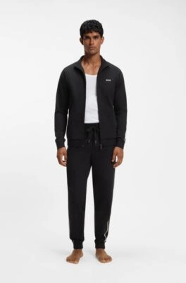 BOSS Cotton Loungewear Bottoms With Signature Stripe Tape