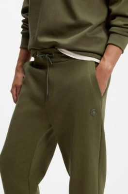 BOSS Regular-fit Cotton Blend Jogger Pants With Drawstring