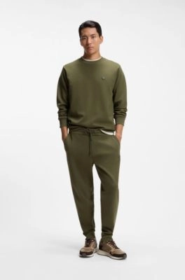 BOSS Regular-fit Cotton Blend Jogger Pants With Drawstring