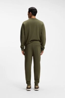 BOSS Regular-fit Cotton Blend Jogger Pants With Drawstring