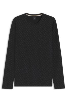 BOSS Pajama Top In A Waffle-textured Cotton Blend