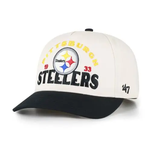 '47 Pittsburgh Steelers Arcitext Hitch Adjustable Hat - Natural
