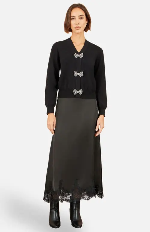 YUMI Sparkle Bow Cardigan