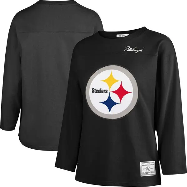 '47 Pittsburgh Steelers Game Nod Timeless Long Sleeve T-shirt - Black