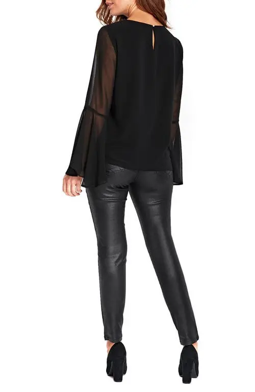 WALLIS Embellished Neck Blouse With Bell Sleeves