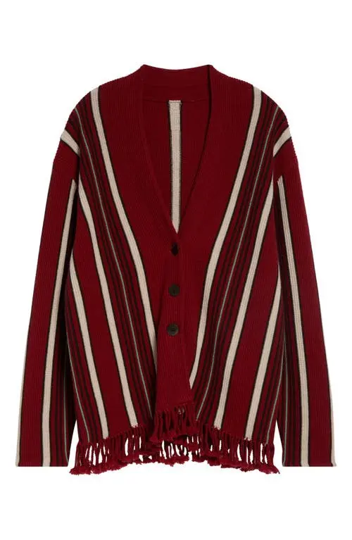 Guest In Residence Handloom Striped Cashmere & Wool Cardigan