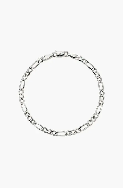 Mejuri Bold Figaro Chain Bracelet - Sterling Silver