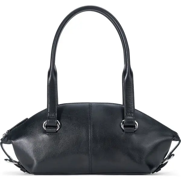 Staud Hester Mini Leather Shoulder Bag - Black