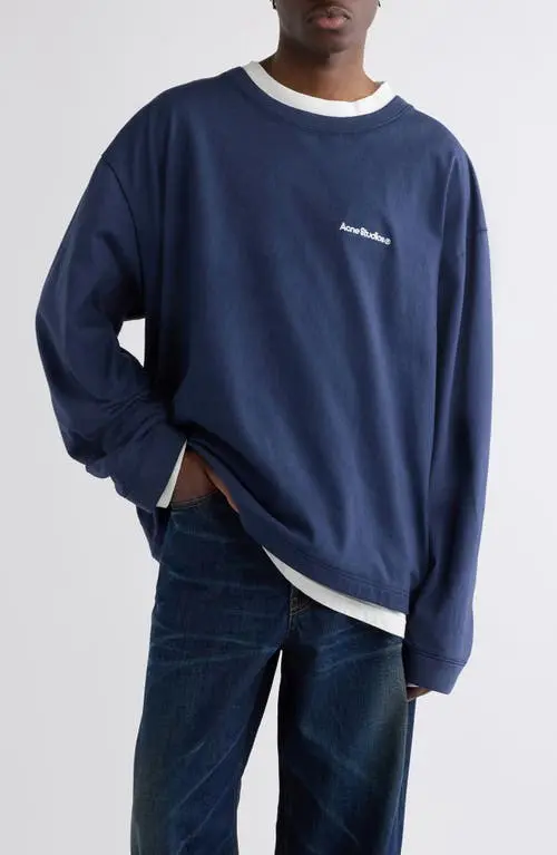 Acne Studios Ericka Registered Layered Long Sleeve Organic Cotton T-shirt