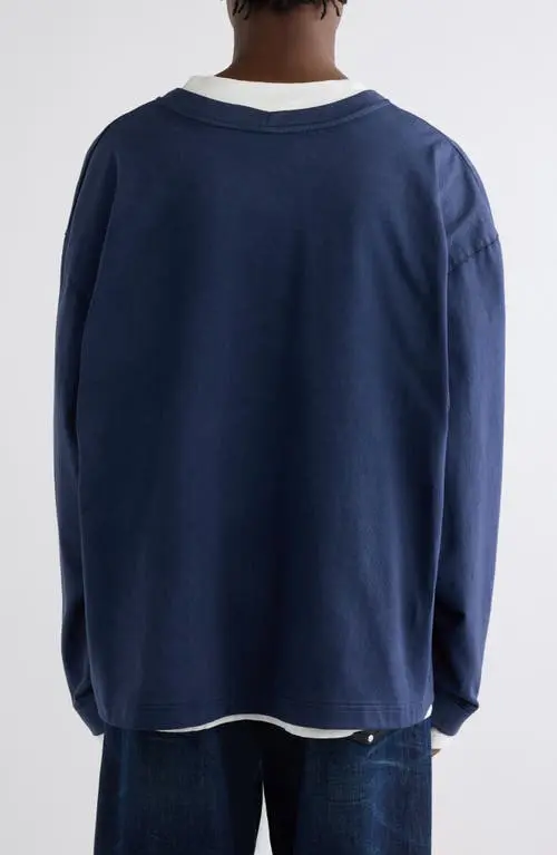 Acne Studios Ericka Registered Layered Long Sleeve Organic Cotton T-shirt