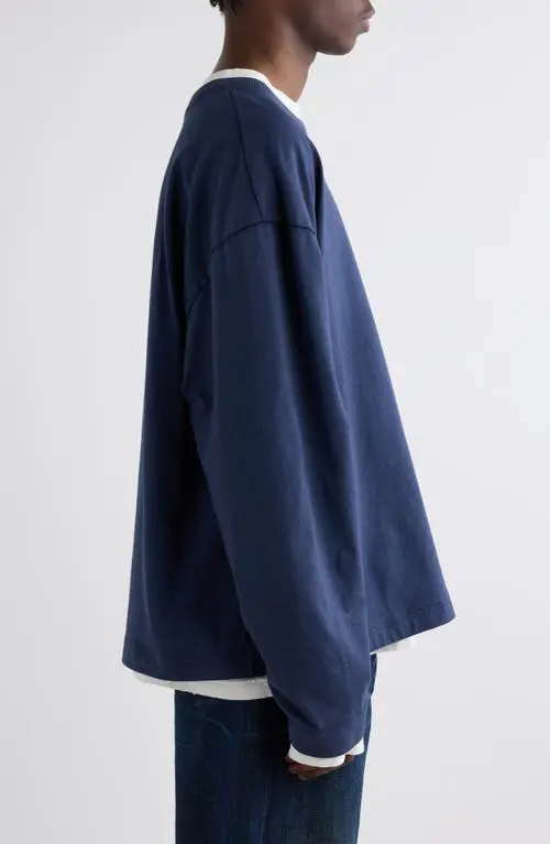 Acne Studios Ericka Registered Layered Long Sleeve Organic Cotton T-shirt