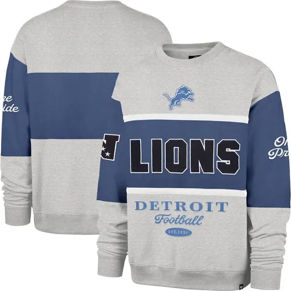 '47 47 Detroit Lions Blockfield Sweatshirt - Blue