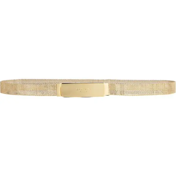 Balmain Braided Brass Belt - Gold