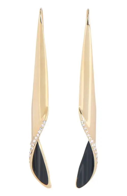 Balmain Organic Twist Earrings In Lacquered Brass - Multicolor