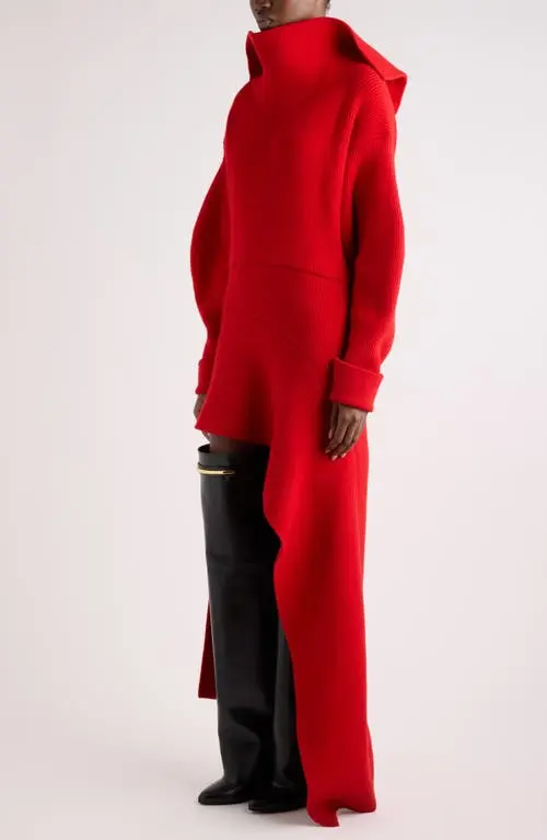 Givenchy High Neck Slashed Knit Minidress