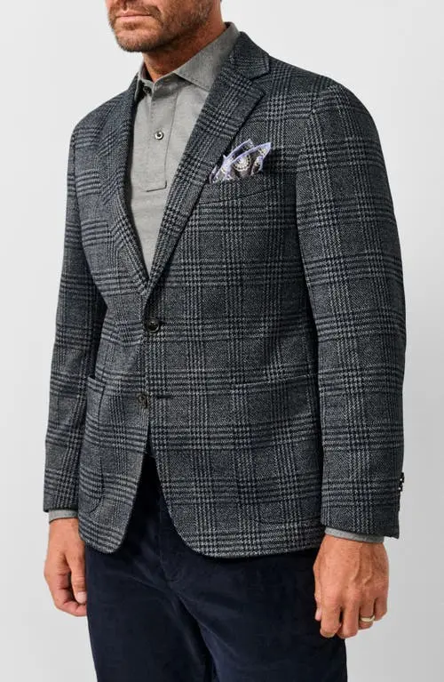 David Donahue Glen Plaid Stretch Sport Coat - Navy