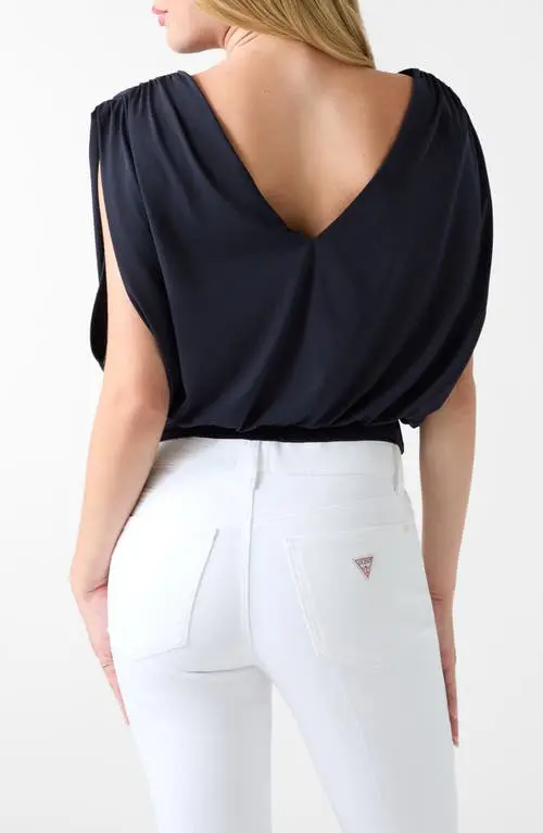 Guess Aundrea Draped Knit Top - Open Blue