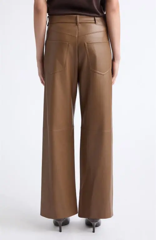 Max Mara Sospiro Straight Leg Faux Leather Pants