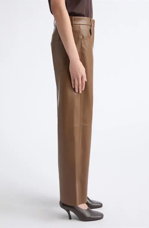 Max Mara Sospiro Straight Leg Faux Leather Pants