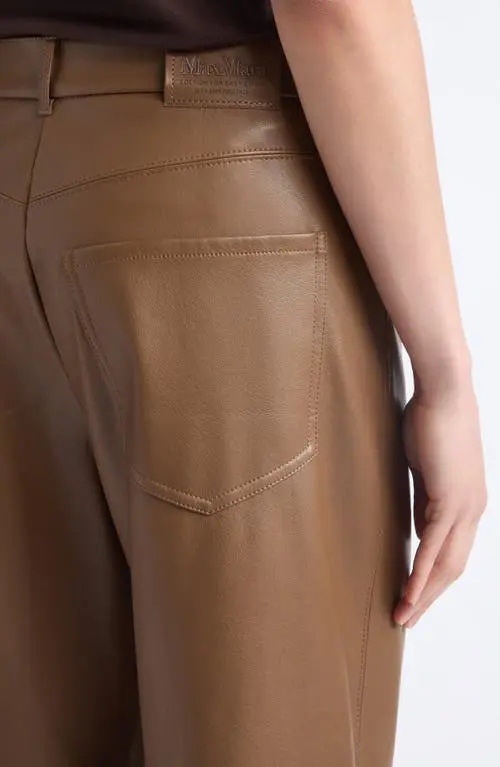 Max Mara Sospiro Straight Leg Faux Leather Pants