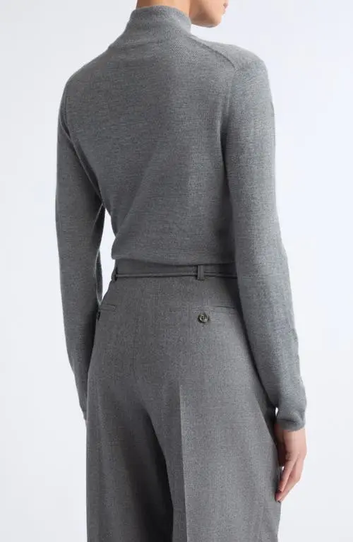 Max Mara Mock Neck Long Sleeve Sweater