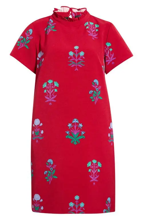 SUGARLIPS Rickie Genora Ruffle Shift Minidress