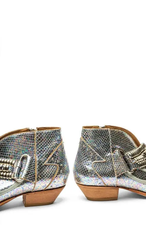 CLARA BARCELO Skill Before Strength Ankle Boots - Metallic
