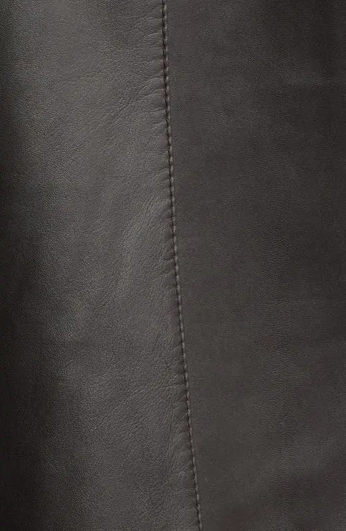 Bernardo Mixed Media Leather & Suede Shirt Jacket