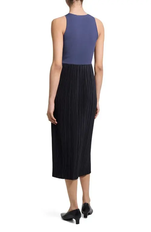 Theory Plisse Satin Tank Dress