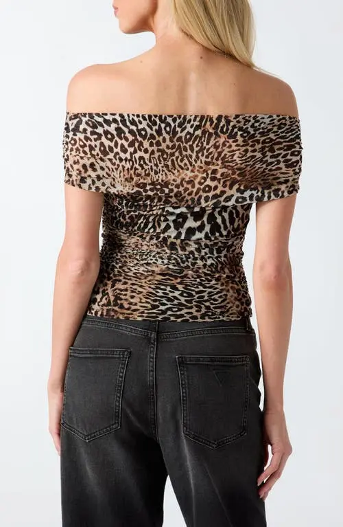 Guess Zuri Shirred Off The Shoulder Top