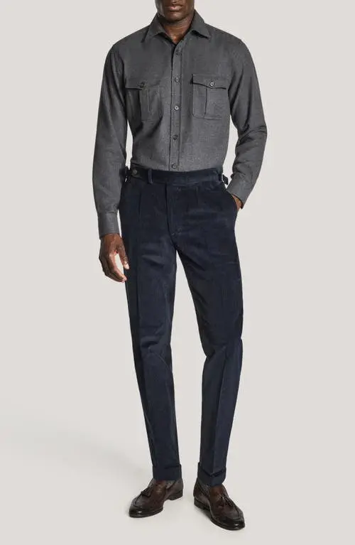 JACK VICTOR Arnaud Militaire Cotton Shirt - Charcoal