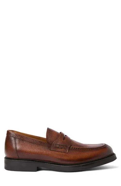 Aquatalia Bergamo Water Repellent Suede Loafer - Cognac Tumbled